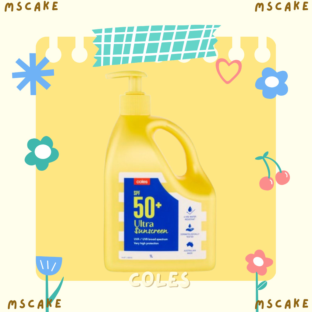 Coles SPF 50+ Sunscreen Ultra Pump 1L 500ML | Shopee Malaysia