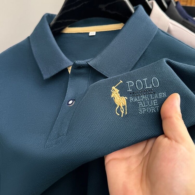 【polo】220 grams high weight Men's Polo Summer Short Sleeved Classic ...