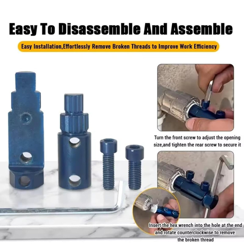 （🔥MY stock🔥）3pcs Pipe Thread Extractor Faucet Angle Valve Rupture ...