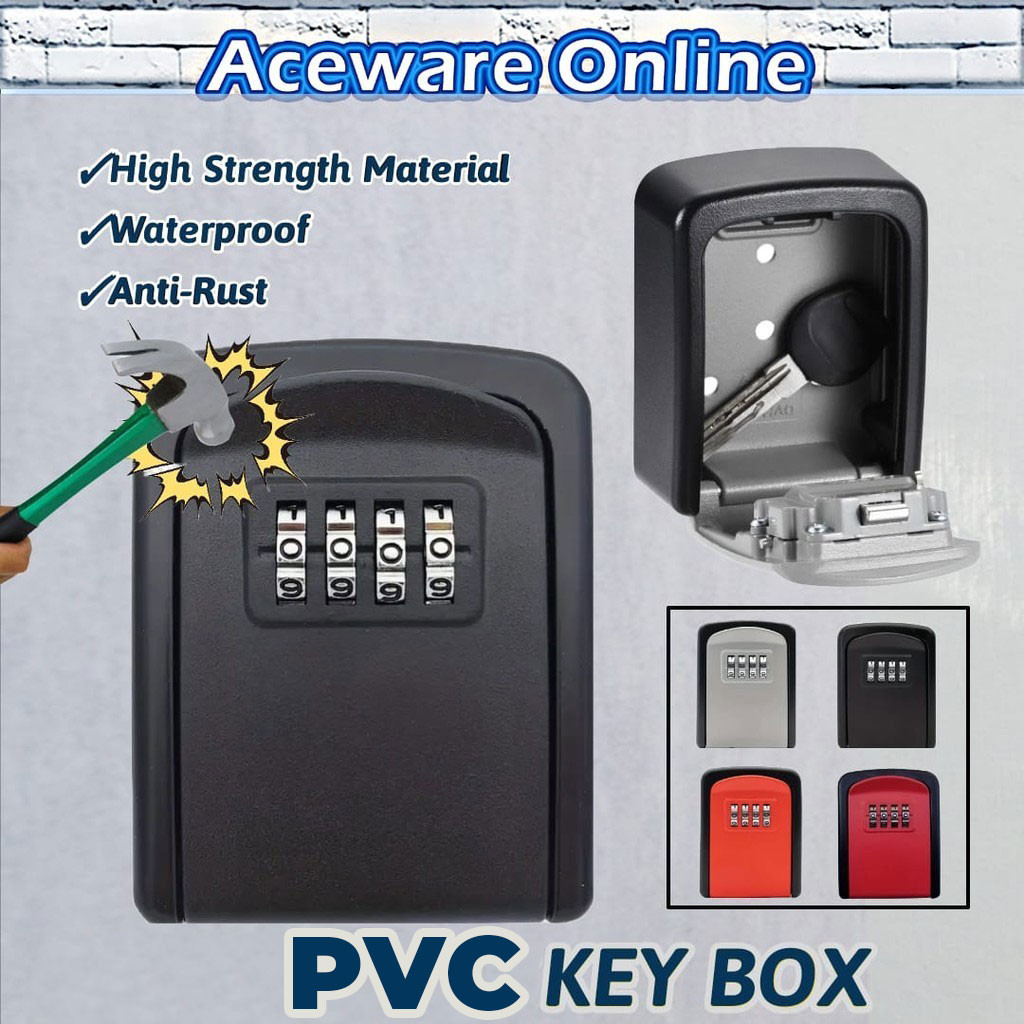 PVC Security Storage Key Box 4 Digit Digital Wall Mouted Combination ...