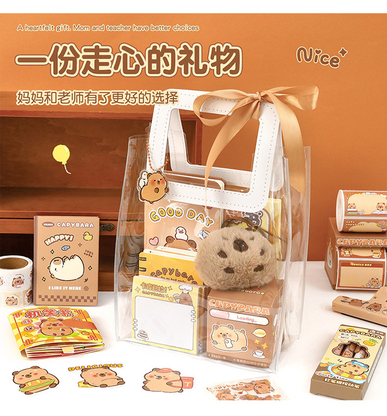 Capybara Stationery set Graduation gift Students birthday gift Handmade ...