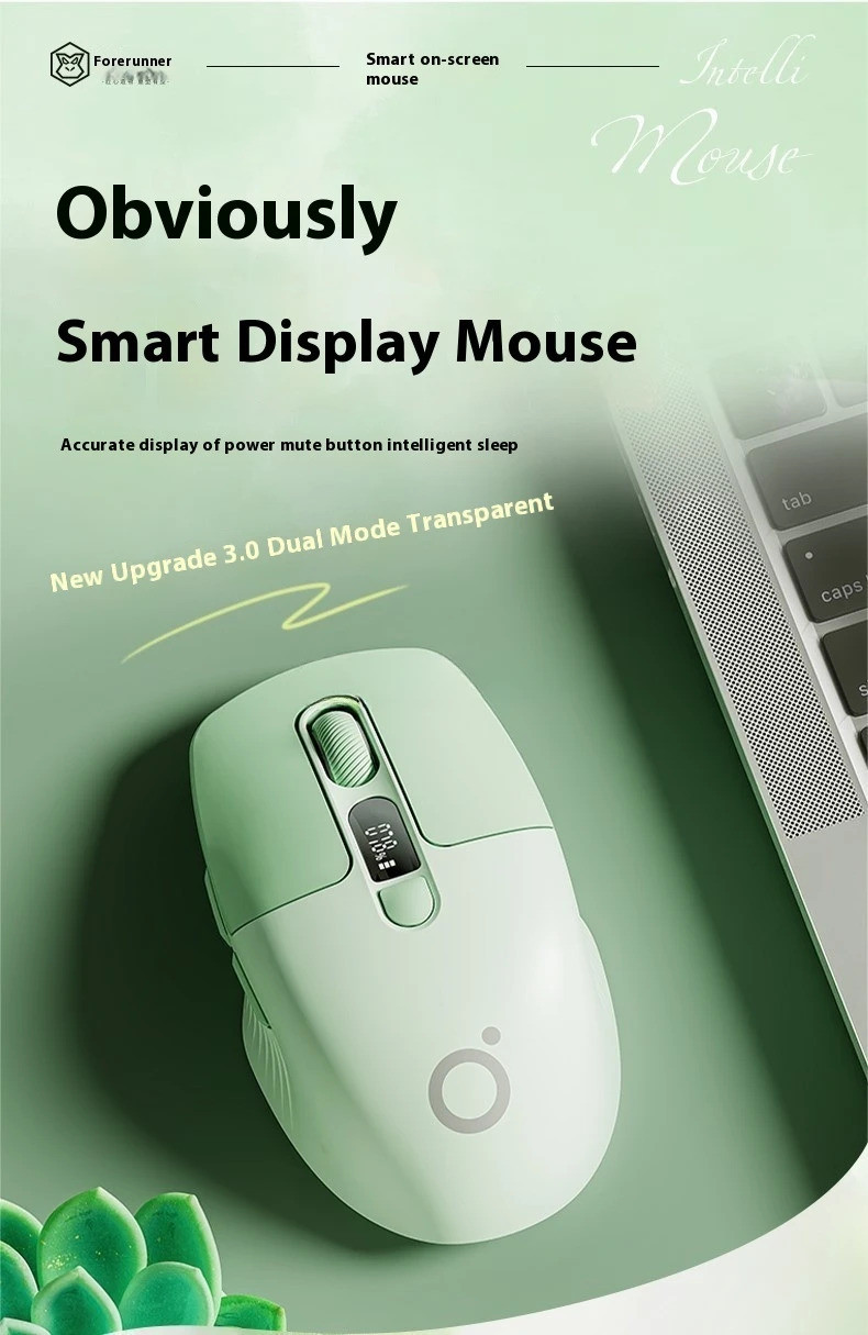 Eweadn Q1 Bluetooth 2.4g Wireless Mouse Charge Screen Display Gaming ...