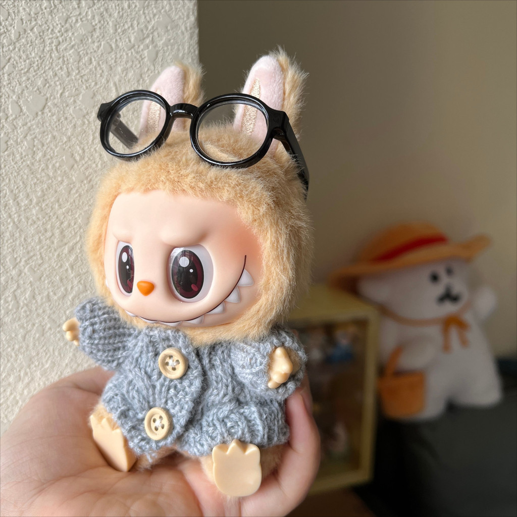 For Labubu v2 sitting party baby clothes sweater glasses Labubu pendant ...