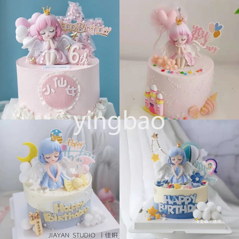 in stock Pink Angel Princess Cake Topper Michelle Girl Doll Cupcake ...