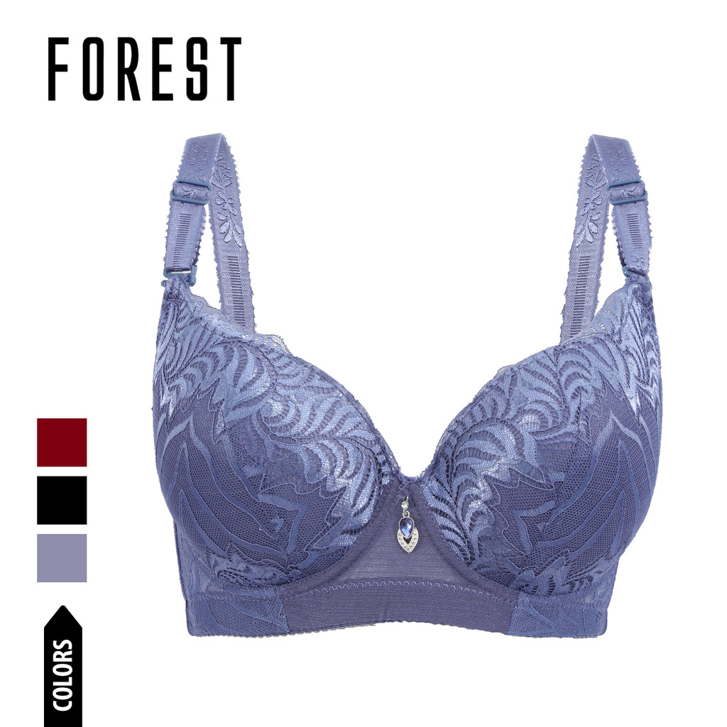 Forest Bra Perempuan Berwayar | Forest Ladies Nylon Spandex Full Cup ...