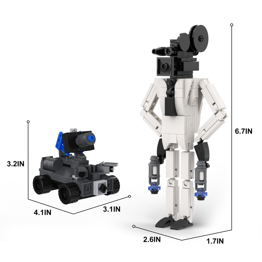 MOC Skibidi toilet Super Audio Chariot Recovery Team Toilet Man TV Tank ...