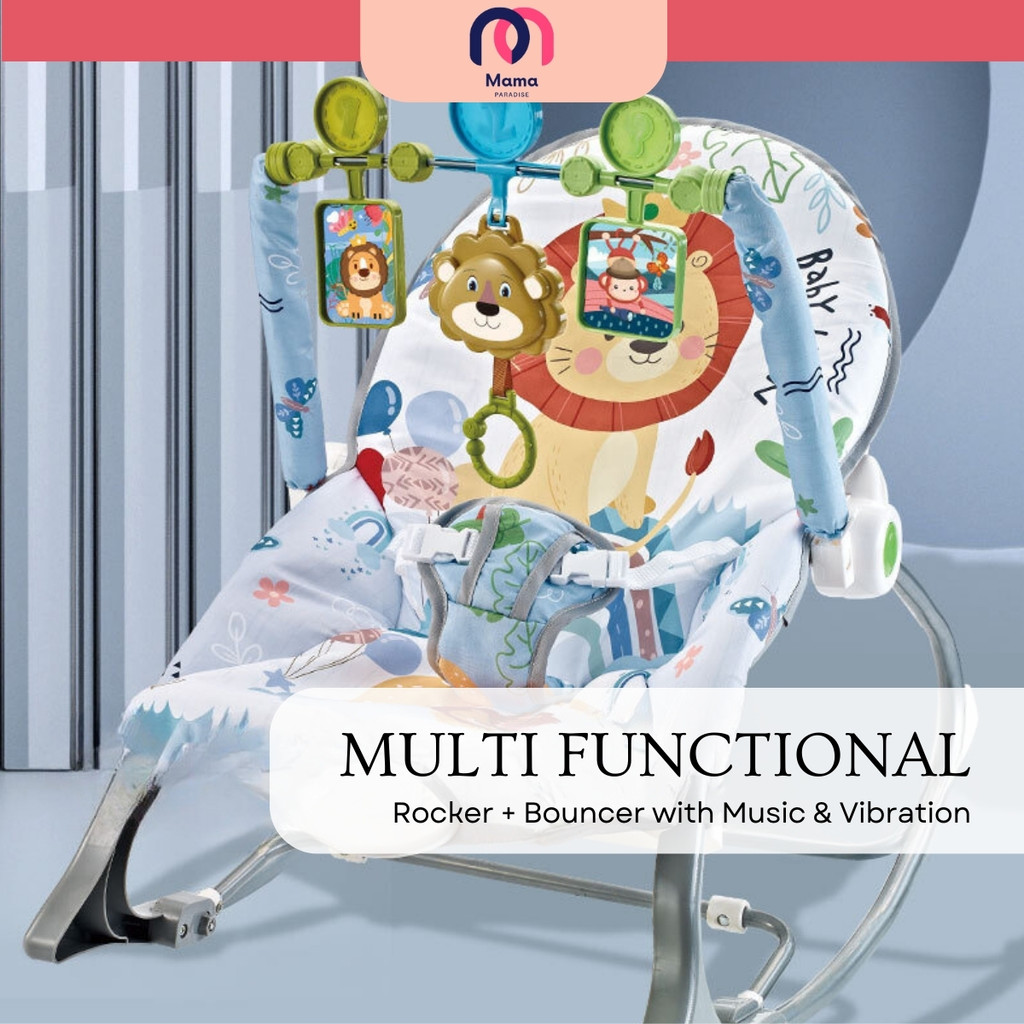 Premium Baby Bouncer & Rocker with Soothing Vibration & Musical ...