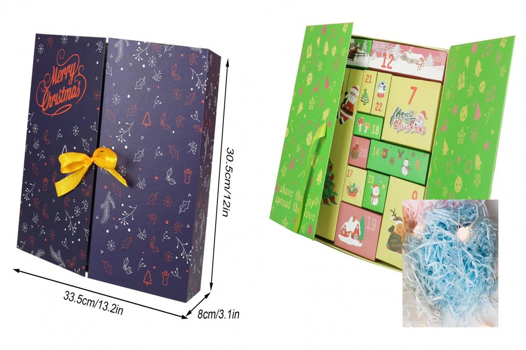 GRE Empty Advent Calendar Box Christmas Countdown Box Diy Christmas Advent Calendar Box Set 2024 ...