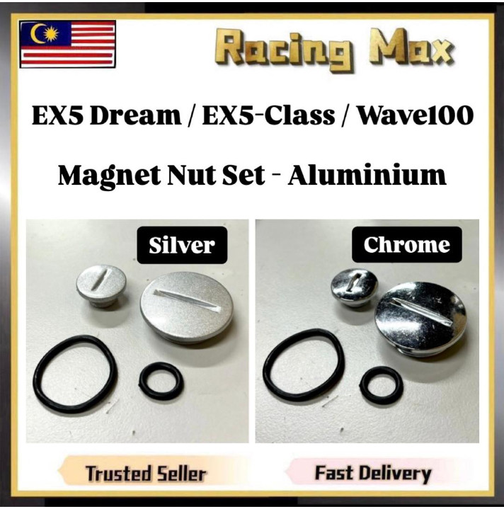 EX5 Dream Wave100 Wave 100 EX5 Class EX5-Class Magnet Nut Set ( Chrome ...