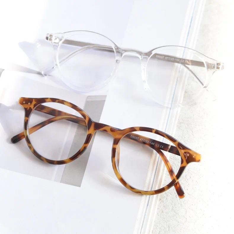Polarized Clip Glasses Frames Vintage Round Optical Spectacles Frames ...