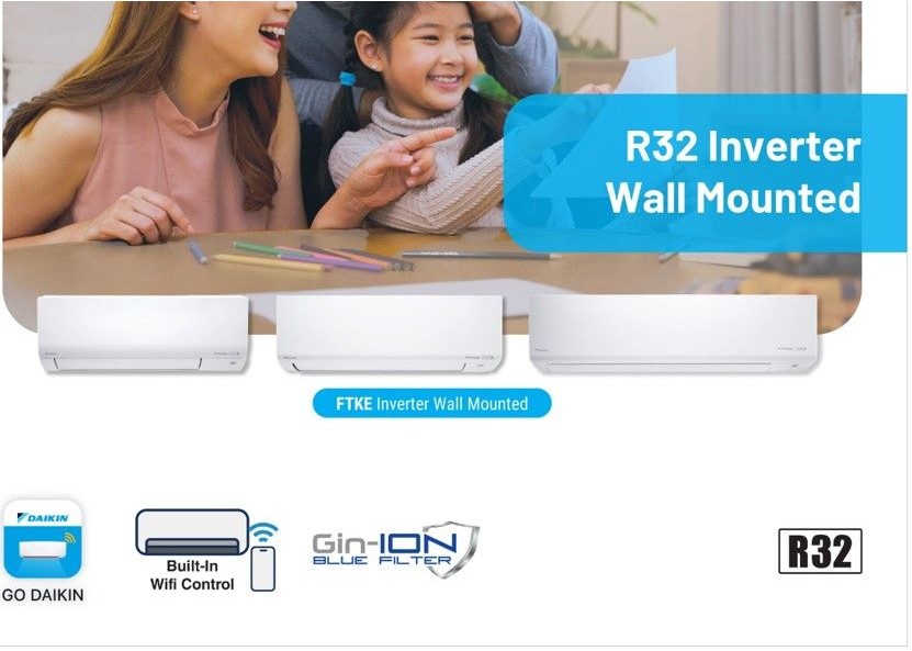 CAN INSTALL DAIKIN FTKE35AV1MF 1.5HP GIN-ION BLUE FILTER INVERTER WALL MOUNT WIFI CONTROL ...