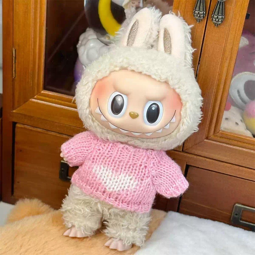For 17CM Labubu baby clothes cute top sweater 17cm Labubu doll cute ...