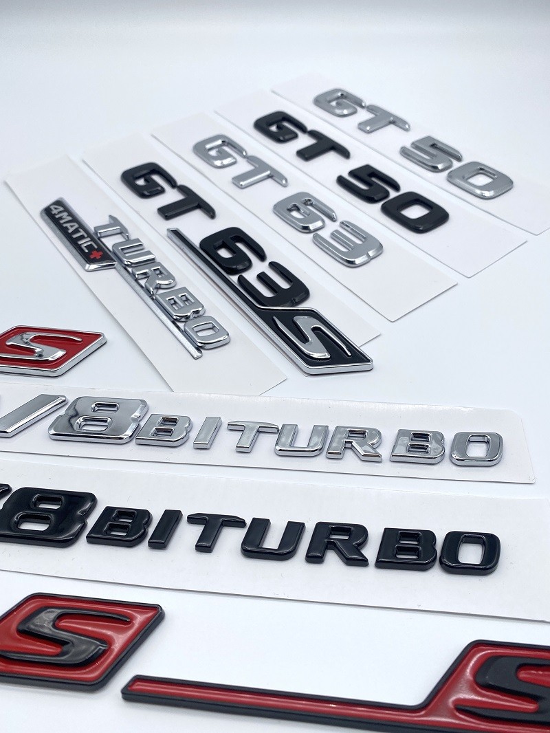 2017 Flat Letters GT50 GT53 GT63 GT63S V8 Biturbo 4matic+ ABS Emblem ...