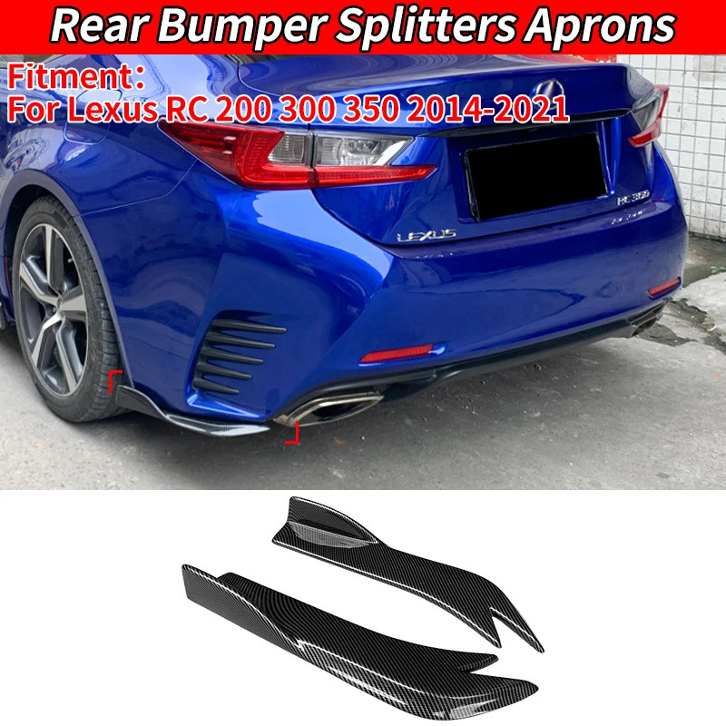 For Lexus RC 200 300 350 2014-2021 Car Rear Wrap Angle Splitters Trunk ...