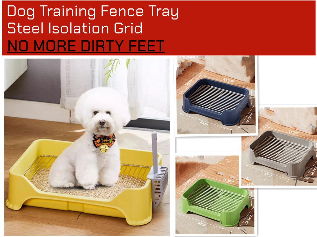 [MALAYSIA STOCK] Dog Training Tray Fence Tray Dog Toilet Poo Pee Use ...