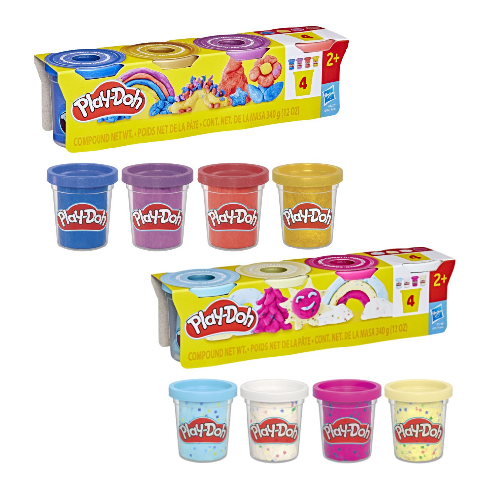 Play-Doh 12 Oz 4 Pack Specialty Colors with 3 Ounce Modelling Compound Assortment (G1727 ...