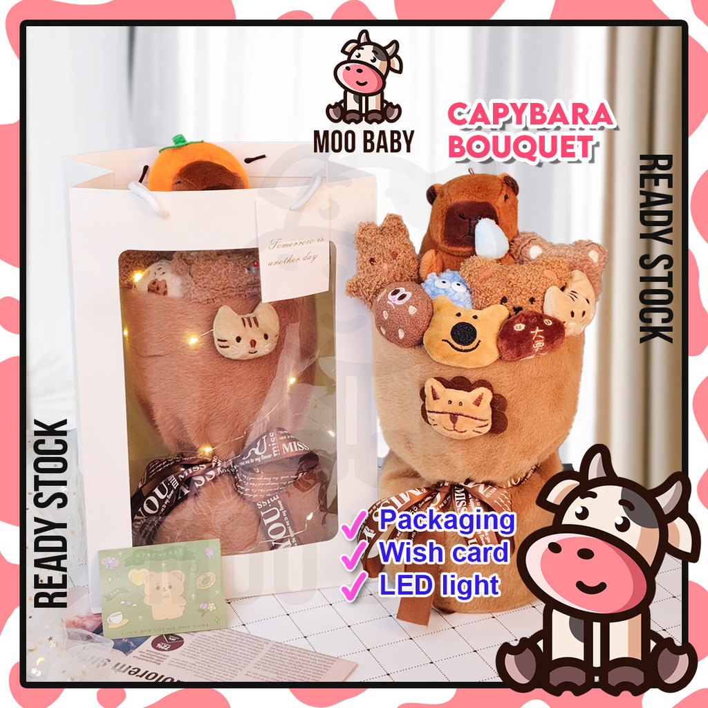 ⭐Moo Baby Bunga Konvokesyen Capybara Bouquet Flower Bouquet Graduation ...