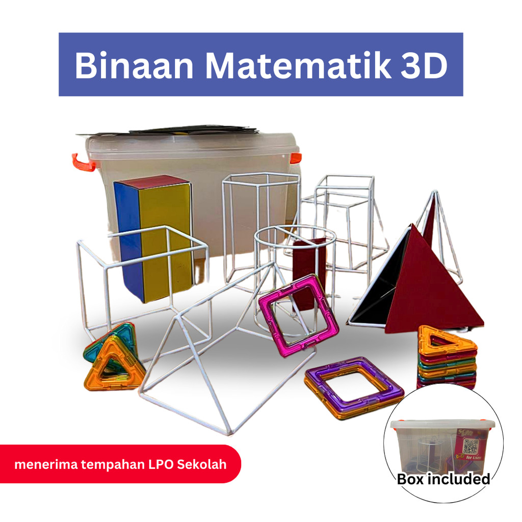 (ABM NIlam) Binaan Matematik 3D | 3D Mathematics Model Nilam ...