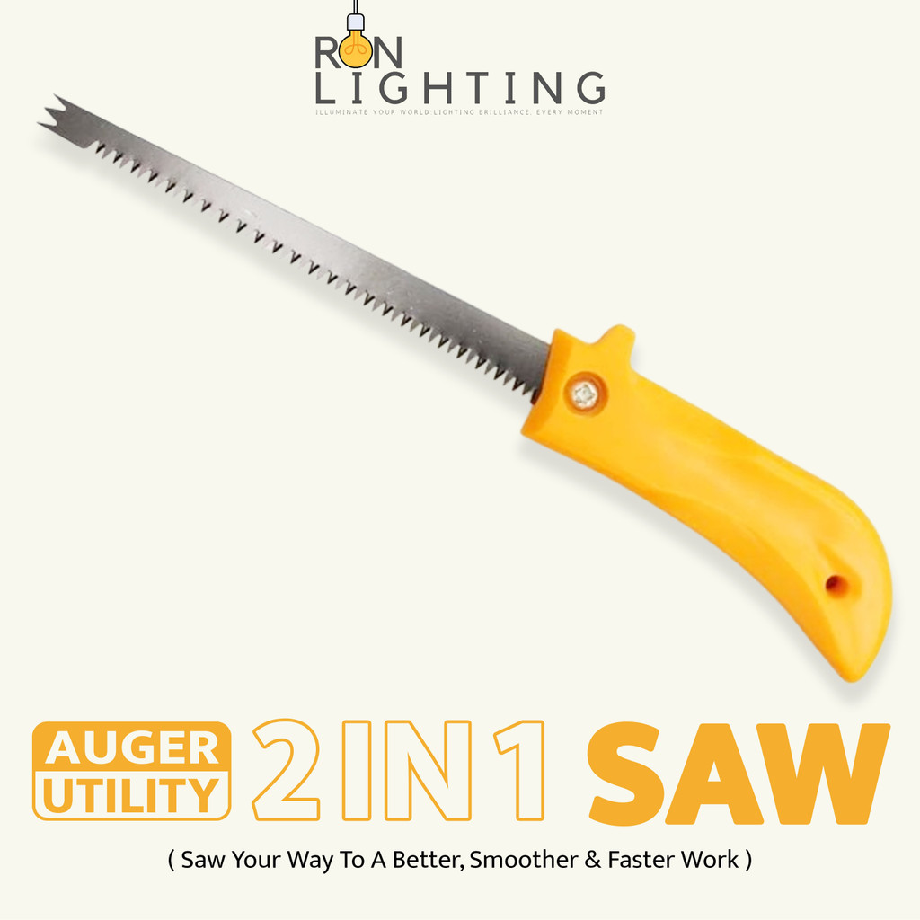 2 In 1 Auger Utility Heavy Duty Wall Board Hand Saw Cutting Plaster ...