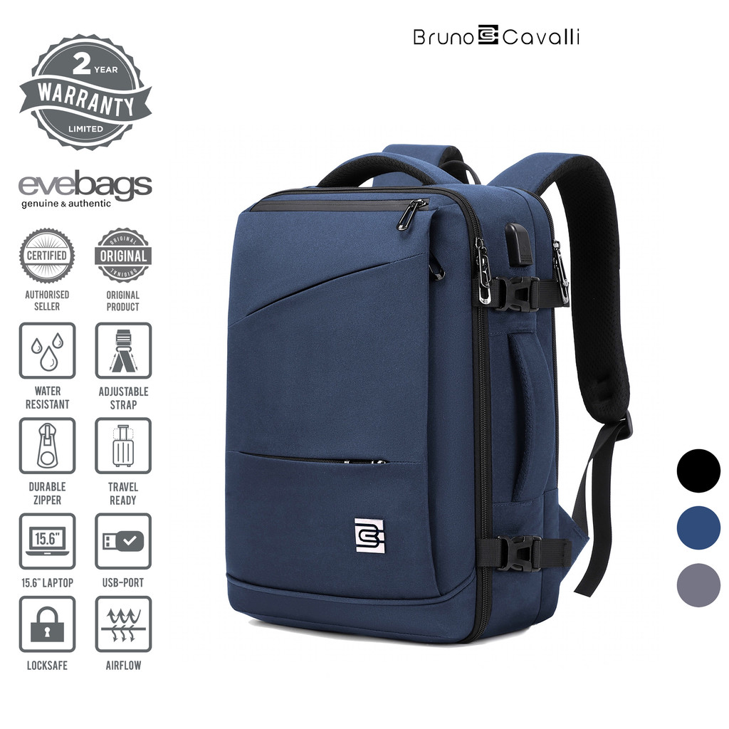 BRUNO CAVALLI Multifunctional EXPANDABLE 18" Travel Backpack with ...