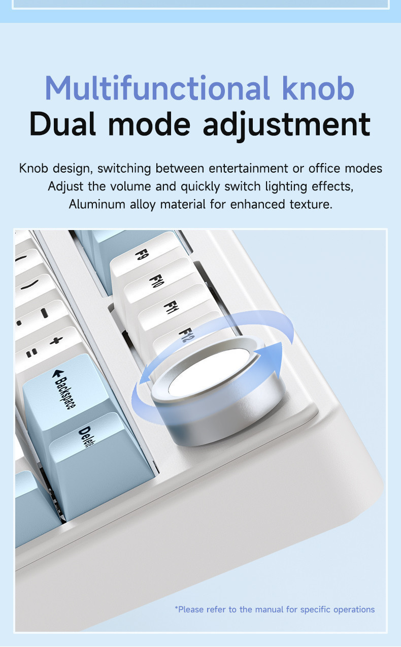 Aula F75 Mechanical Keyboard 80 Key with Gasket Structure 75% Layout ...