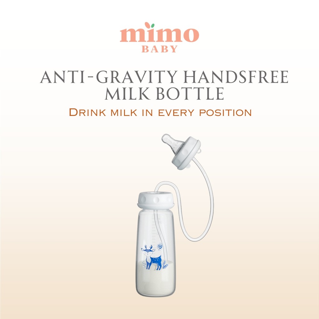 Mimo Baby Anti-Gravitation Handsfree Milk Bottle, 150ml | Shopee Malaysia