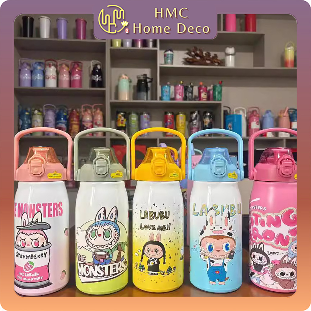 1200ml Gradient Color Labubu Tumbler Insulated Vacuum Flasks 40oz ...