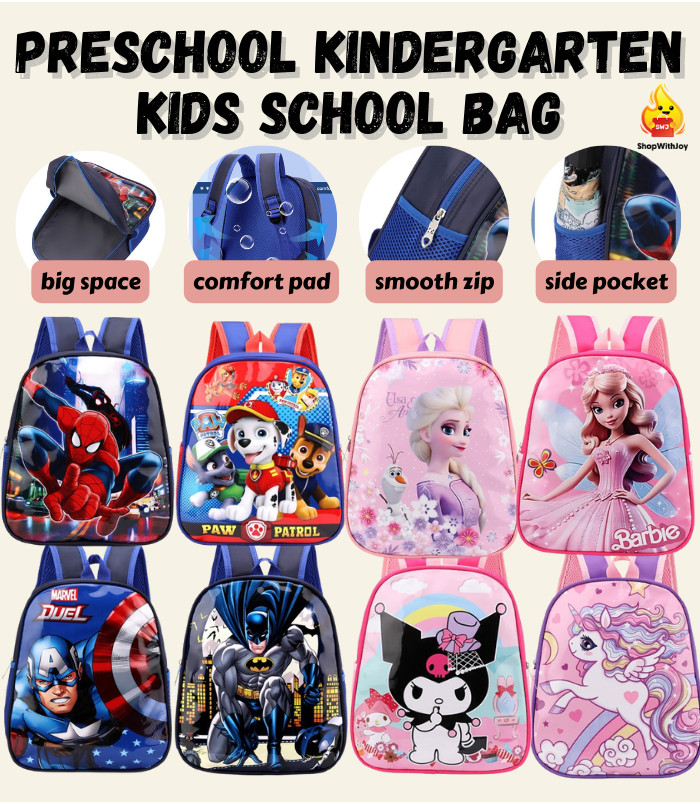 【ShopWithJoy】Preschool Kids Children Nursery School Bag Kuromi Barbie ...