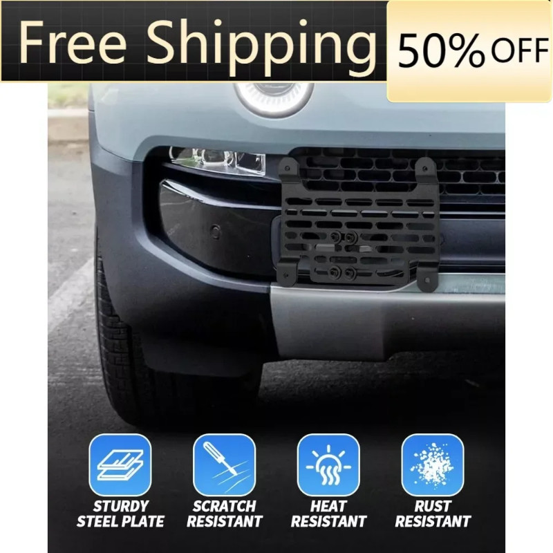 Front License Plate Bracket Holder for Rivian R1T/R1S Tow Hooks License Plate Frames Mount ...