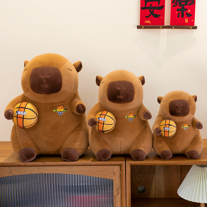 Cartoon Style Cute Basketball Capybara Plush Toy Perfect For Kids And ...