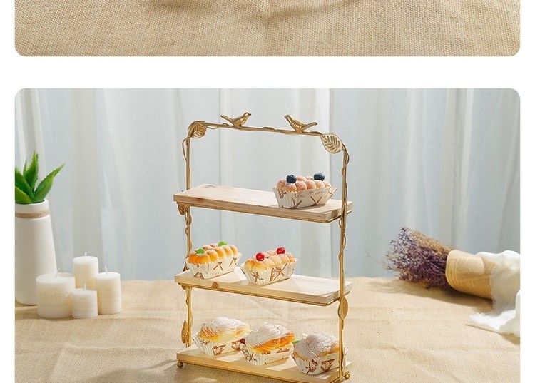 Mori Series Wooden Dessert Table Display Stand Props Decoration Nordic ...