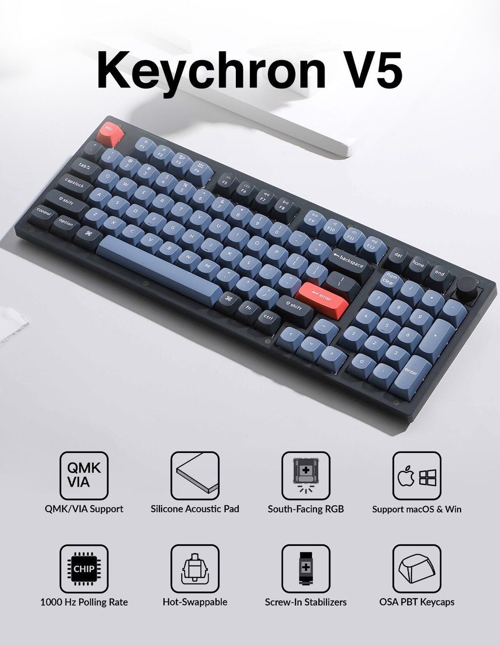 [Last Chance] Keychron V5 Mechanical Keyboard | 96% Layout | Gasket ...