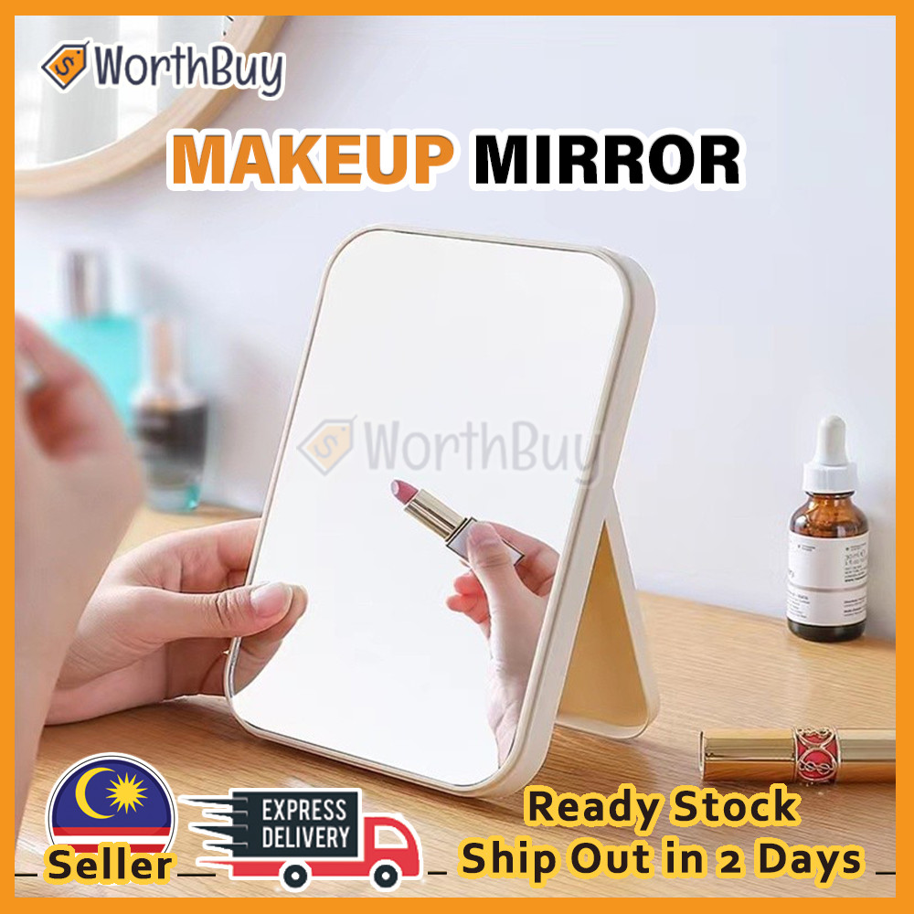 [1PC] Worthbuy Foldable Makeup Table Mirror Cermin Meja Solek Bathroom ...