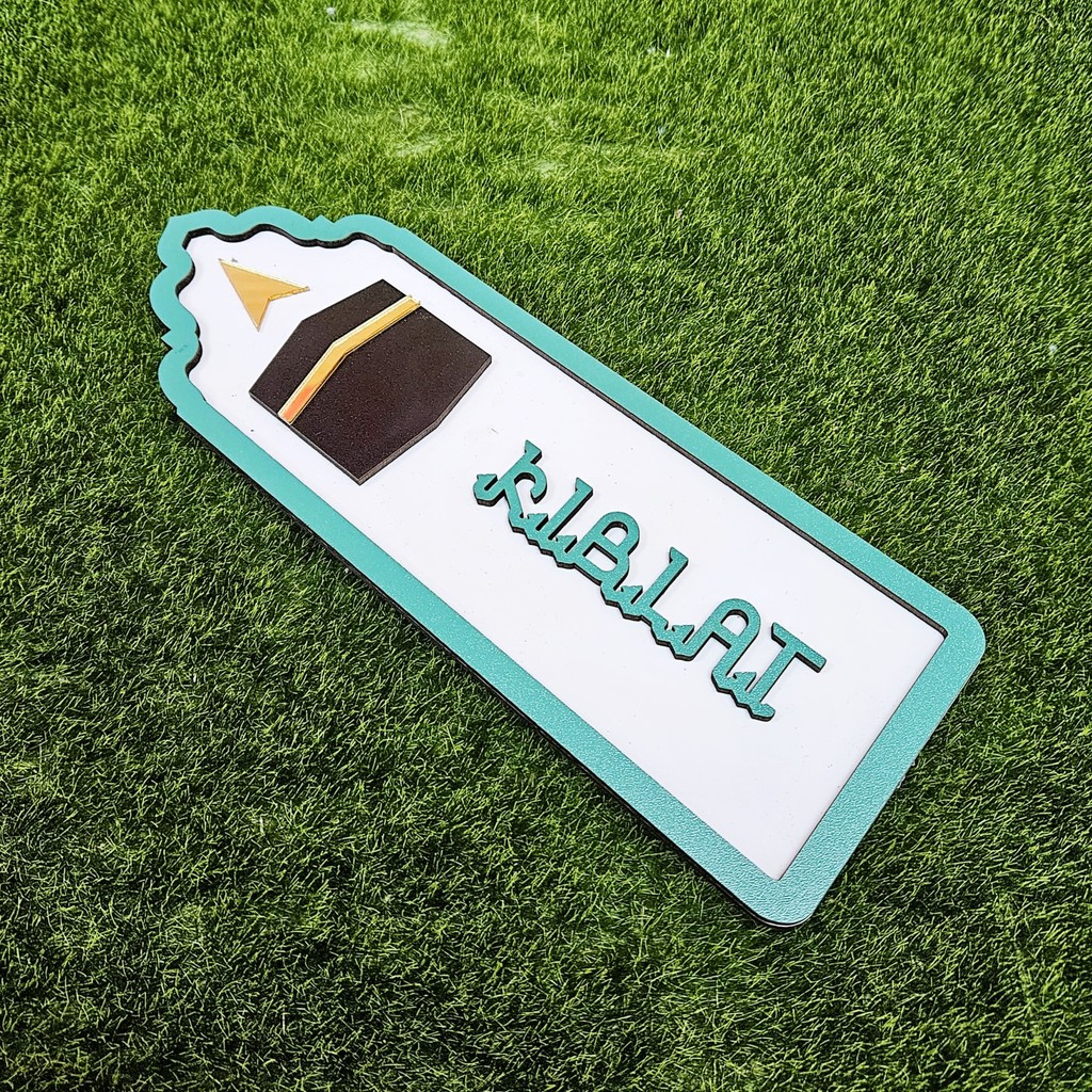 PENANDA ARAH KIBLAT KIBLAT SIGN INDOOR SIGNAGE PRAYER SETS | Shopee ...