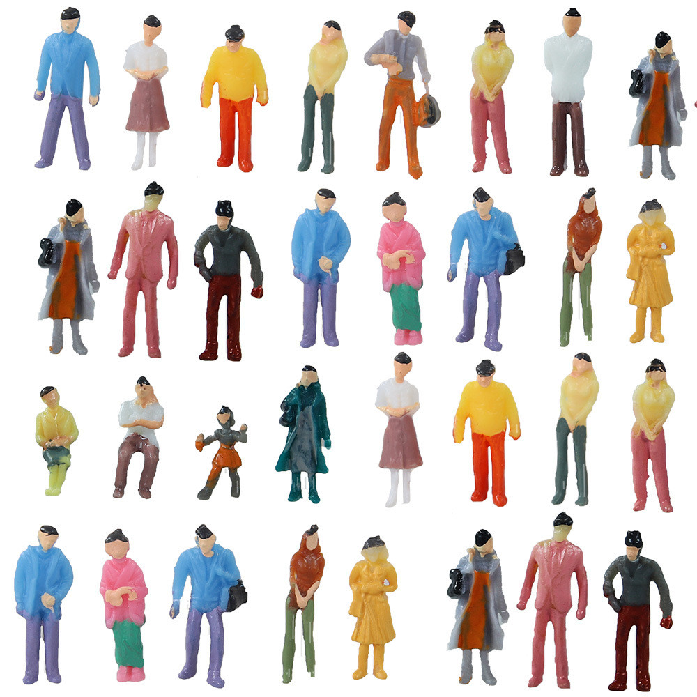 100 Count Vibrant Plastic Miniature Character Models In 1 To 200 Scale ...