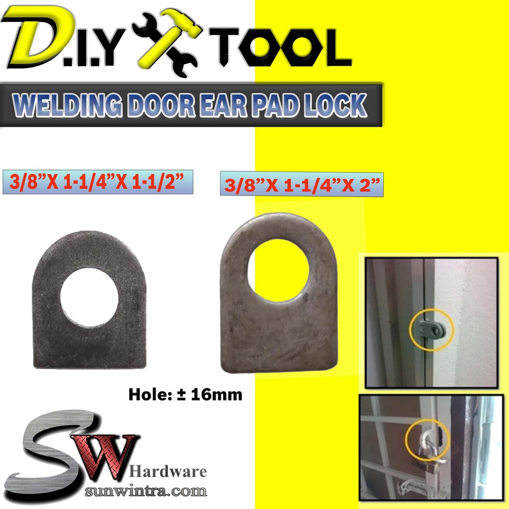 PAD LOCK EAR BRACKET / TELINGA PINTU BESI / GRILL WELDING MILD STEEL ...