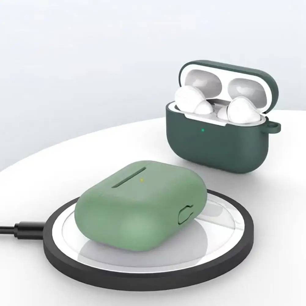 Casing For Airpods 4 Simple Style Solid Color Soft Silicone Shockproof ...
