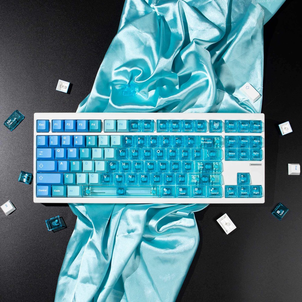 Hawaii Snow Mountain Keycaps Complete Set PBT Sublimation + PC Pad ...