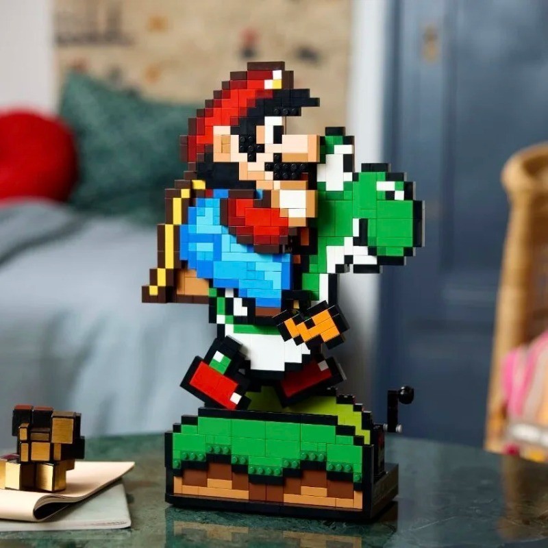 71438 Super Mario World: Mario & Yoshi Building Blocks Set 3D Puzzle ...