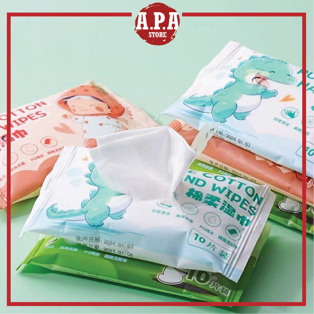 APA Mini Disposable Wet Tissue Wipes 10pcs Travel Disinfectant Clean ...
