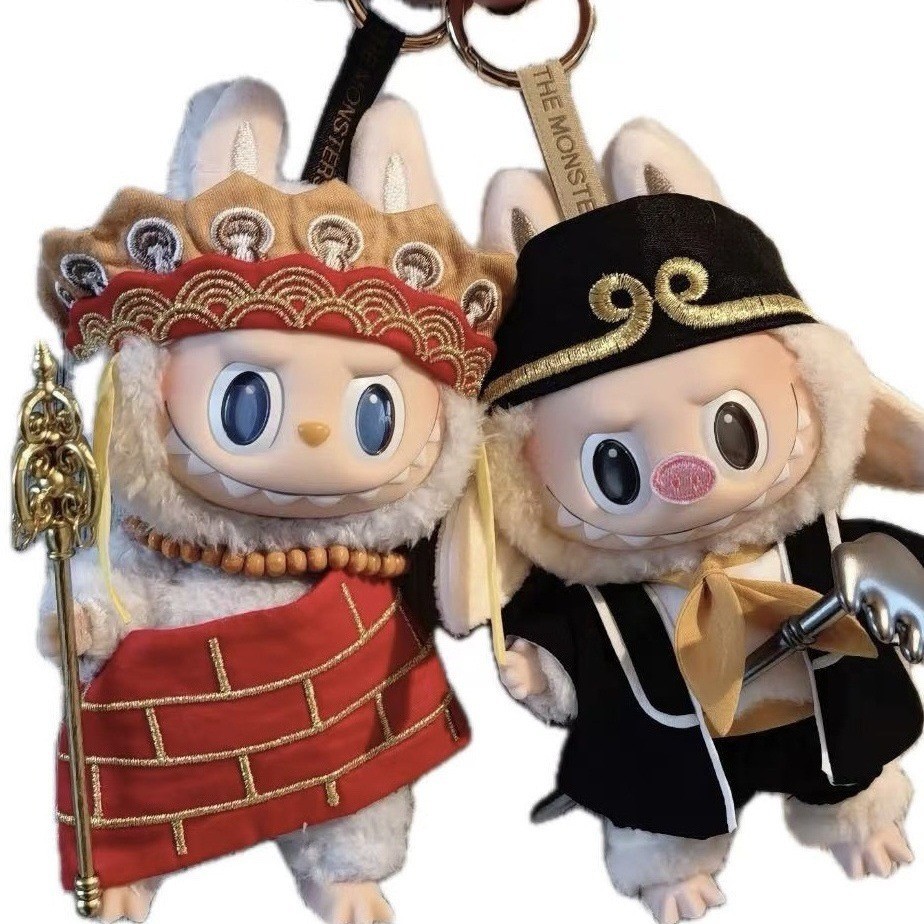 17cm Labubu V1 V2 Clothes Labubu Tang Monk and Eight Commandments Suit ...