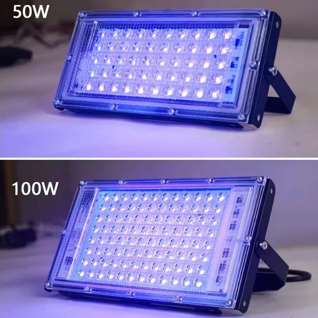 Led UV Floodlight 50W 100W 395nm Floodlights Purple Ultraviolet 220v ...