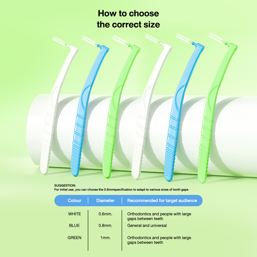 Orthodontic Interdental Brushes Ultra Fine Bristles L-shaped ...