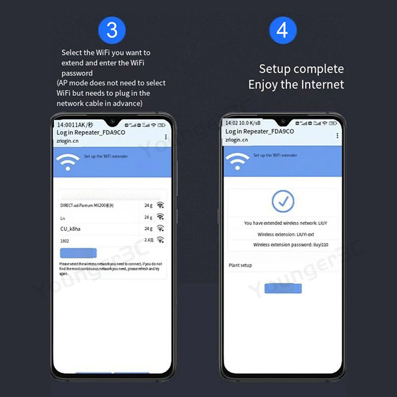 360°Full Coverage 1200Mbps WiFi Repeater With Wan/Lan Port,2.4G&5G Dual ...