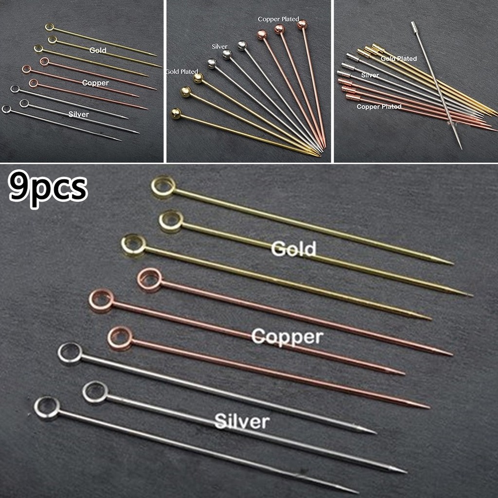 [Super] 9pcs/set Stainless Steel Shaped Swizzle Fruit Cocktail Picks ...