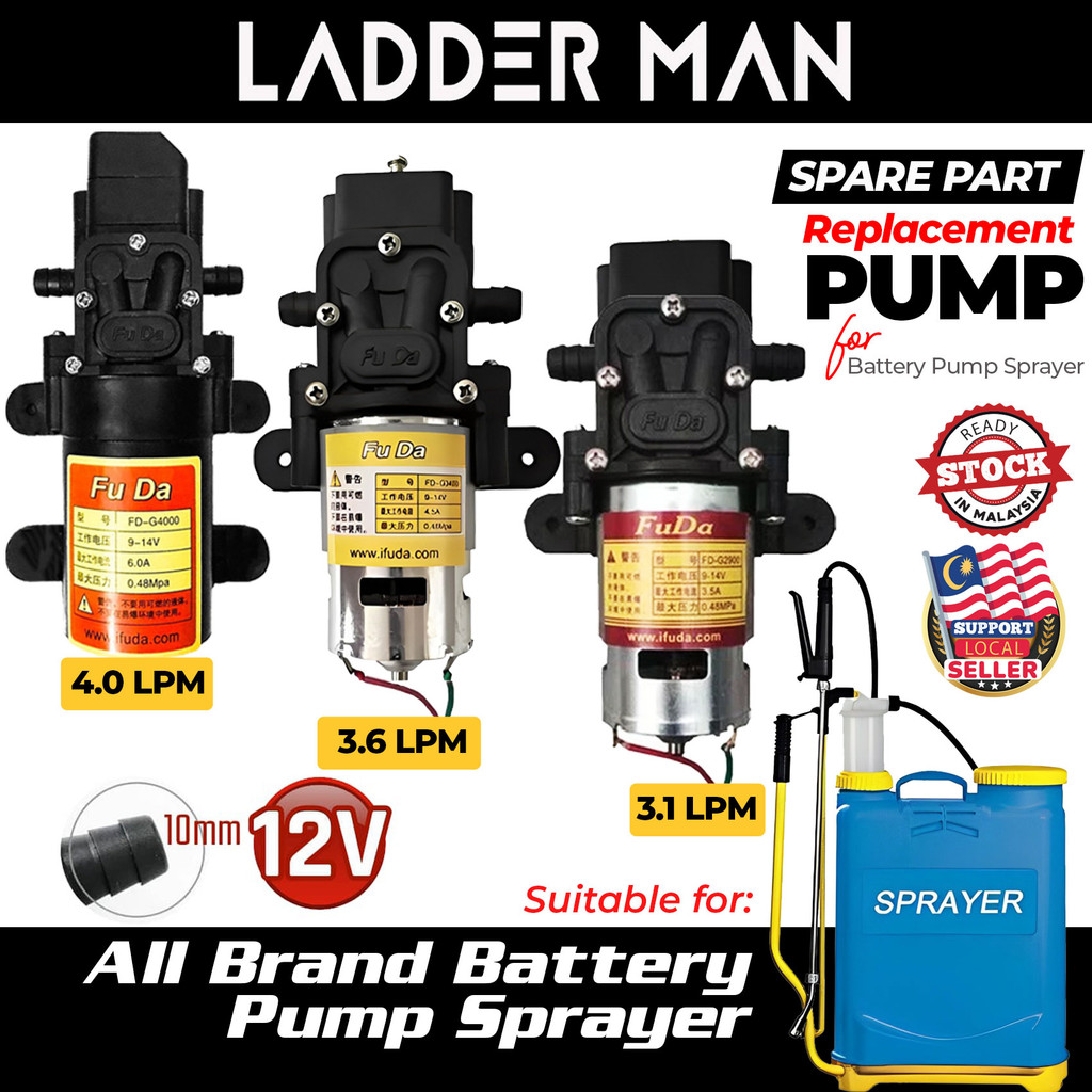 12V Pam Racun Bateri Motor Battery Pump Sparepart Automatic Pump for ...