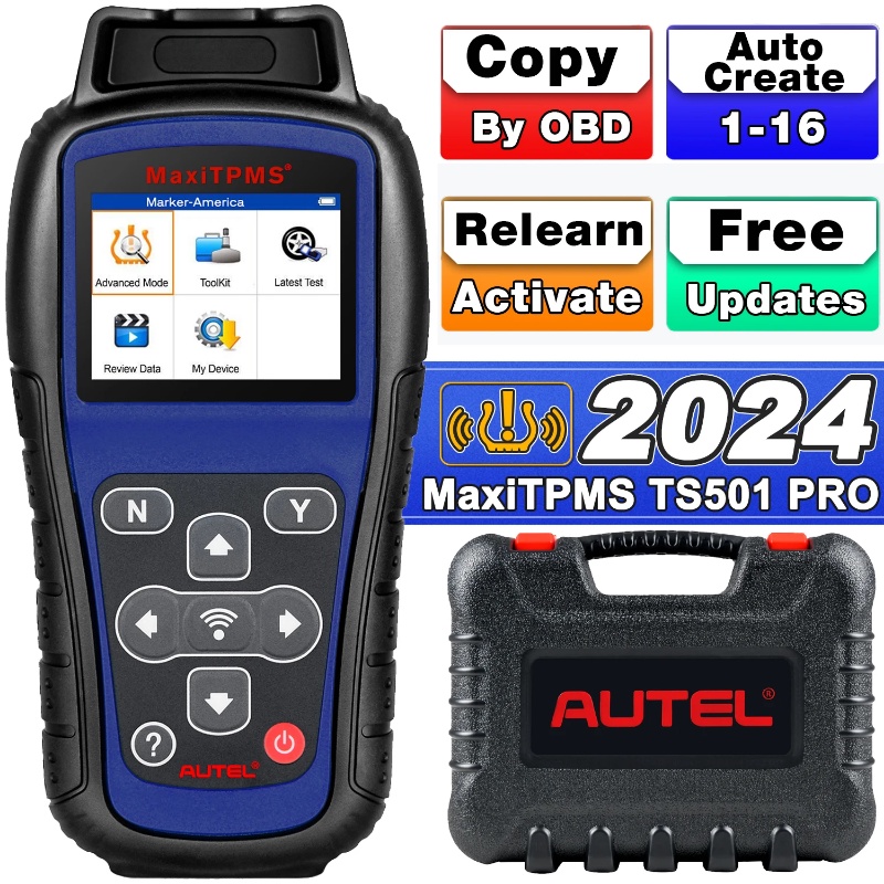 Autel MaxiTPMS TS501 PRO TPMS Programming Tool, 2024 Newest Tire Service Scanner, Tire Pressure ...