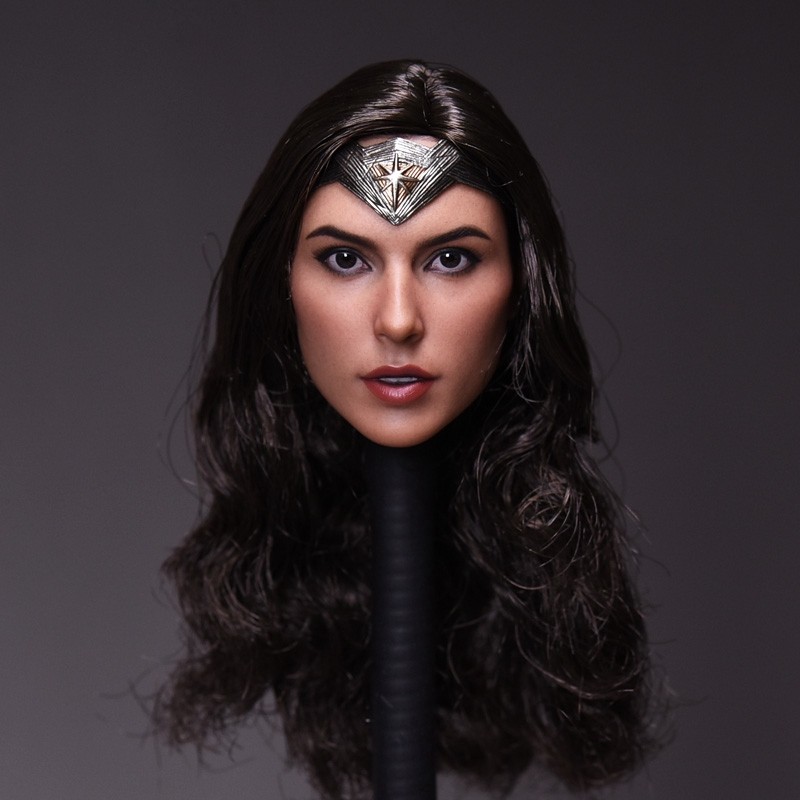 in stock 1/6 Gal Gadot Customized Head Sculpt for Hot toys Phicen Female Body Wonder Woman ...