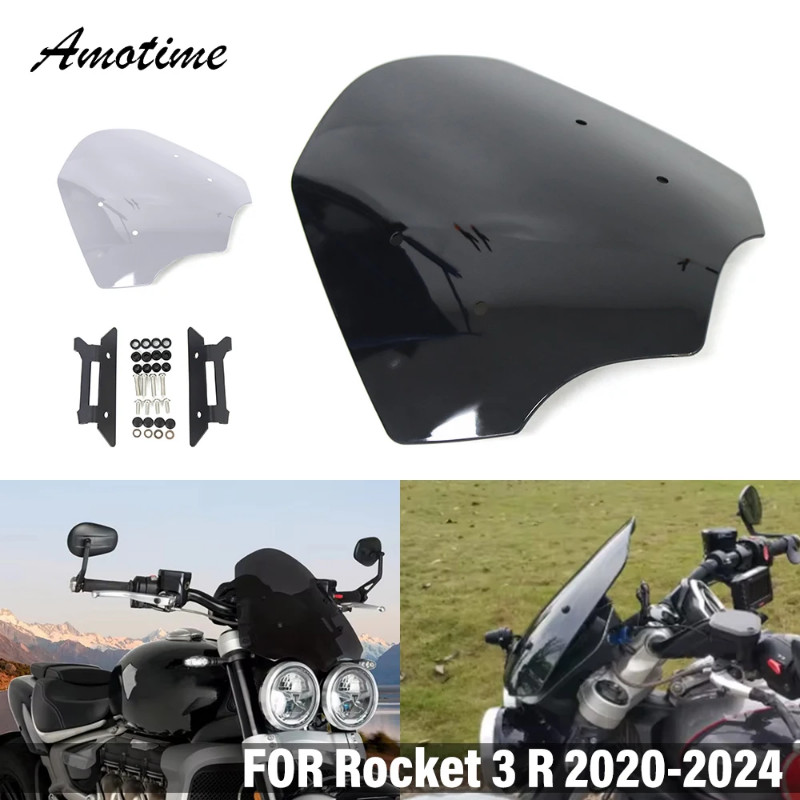 Motorcycle Windscreen Windshield For Rocket 3 3R GT 2020 2021 2022 2023 ...