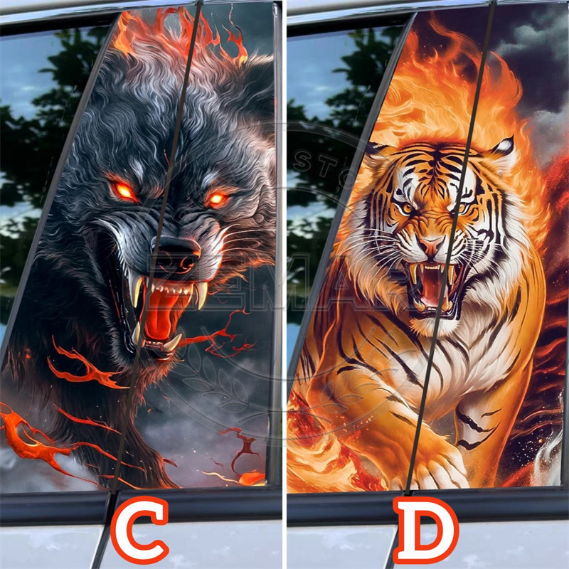 2Pcs Toyota GR Sport Car Window Center Pillar Protective Film Sticker ...